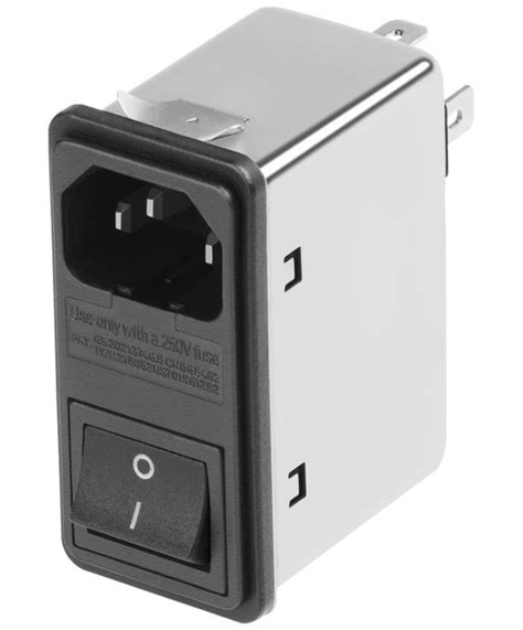 C14 Ac Iec Emi 필터 220v 필터링된 전원 입력 모듈 이중 퓨즈 소켓