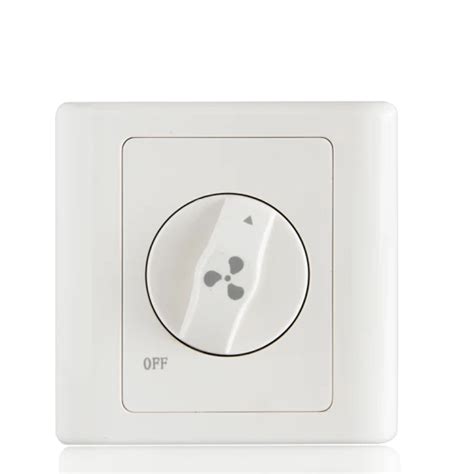Rotary Knob Fan Speed Control Wall Switch With Potentiometer For Minimum Voltage Setting Wall
