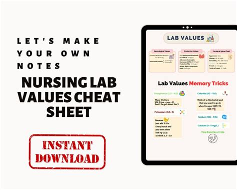 Lab Values Nursing Cheat Sheet Laboratory Values Nursing Cheat Sheet Nursing Notes Nursing