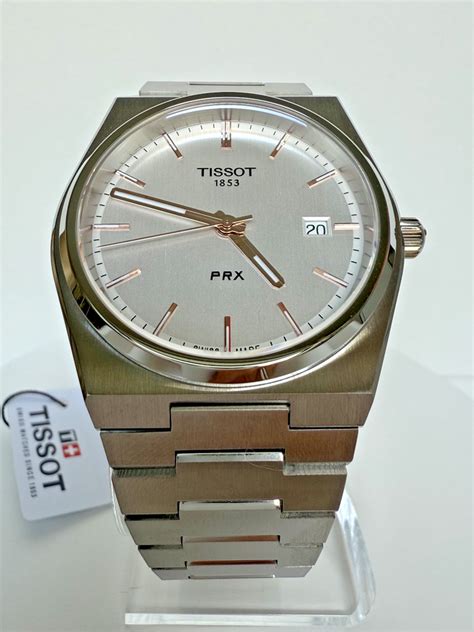 Tissot Prx Silver Mens Watch T1374101103100 40mm Ebay