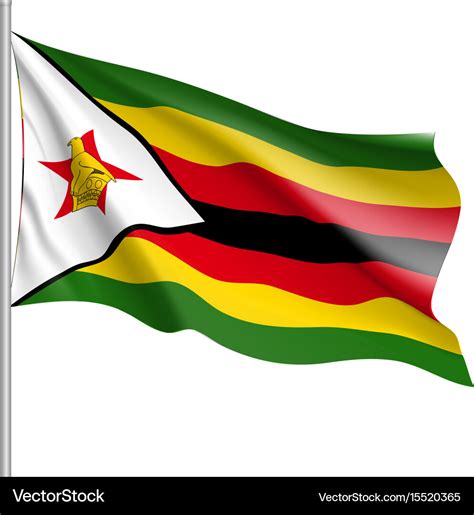 National Flag Of Zimbabwe Royalty Free Vector Image