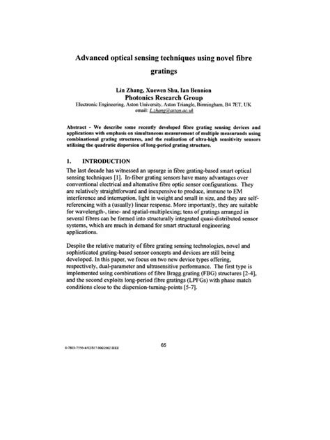 Pdf Advanced Optical Sensing Techniques Using Novel Fibre Gratings Pdf Dokumen Tips