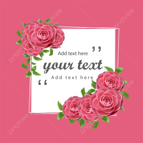 Frame Background Of Pink Flowers Spring Cherry Blossoms Springtime