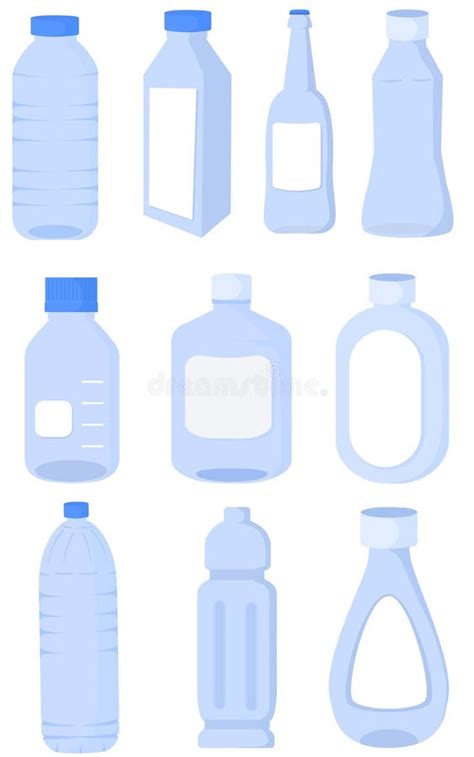 Illustration Of Various Bottle Shapes Suitable For Product Packaging Stock Illustration