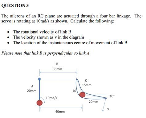 Solved The Ailerons Of An RC Plane Are Actuated Through A Chegg Com