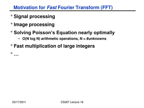 ppt parallel spectral methods fast fourier transform ffts with