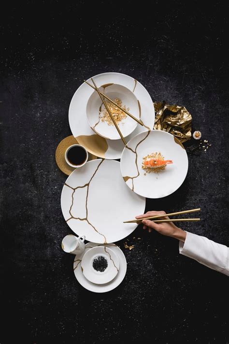 Bernardaud Kintsugi Coupe Dinner Plates Assorted Set Of 12