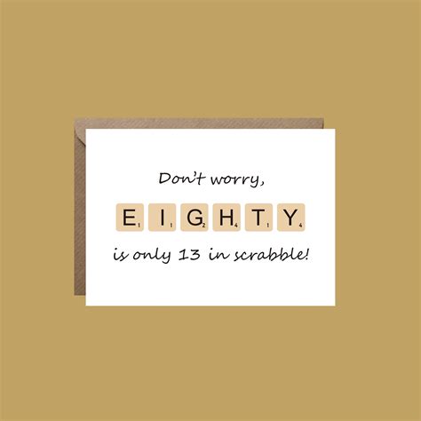 Scrabble Age Birthday Card Greetings Card Happy Birthday Etsy