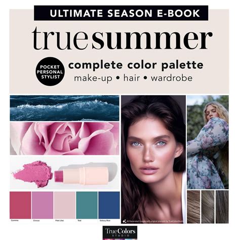 True Summer Season Cool Summer Color Analysis Guide Makeup Palette Hair
