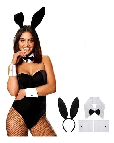 Kit 03 Peças Fantasia Festa Carnaval Sex Fetiche Coelhinha Mercadolivre