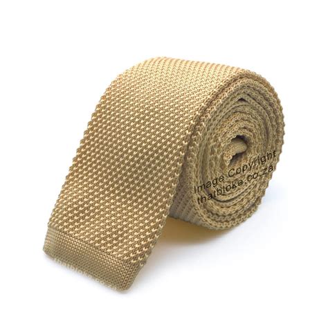 Golden Stone Beige Tie Knitted — That Bloke