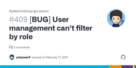 Bug User Management Cant Filter By Role · Issue 409 · Goadmingroupgo Admin · Github