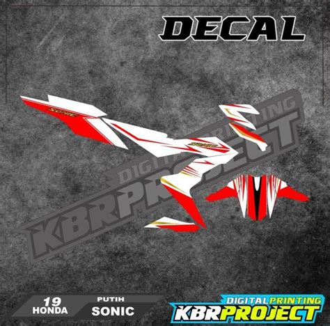 Cod Sonic Decal Sticker Motor Honda Sonic Ip19 Decal Stiker Full