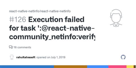 Execution Failed For Task React Native Community Netinfo