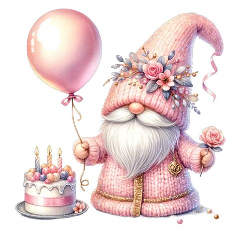 Happy Birthday Gnome Coloring Pages