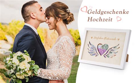 Amazon De Geldgeschenk Hochzeit I Geschenke Verpackung Mit Herzmotiv Und Flügel I Kreative