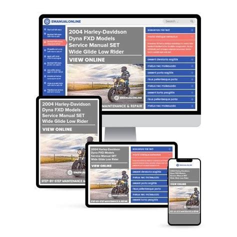 2004 Harley Davidson Dyna Fxd Models Service Manual Set Wide Glide Low