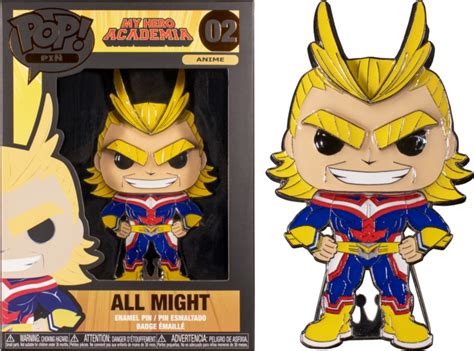 My Hero Academia Pop Large Enamel Pin N All Might Shopforgeek Com Pin Badge Funko My