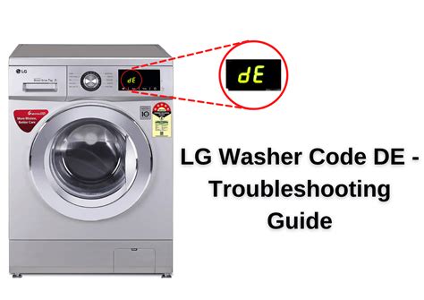 LG Washer DE Code Easy Troubleshooting Guide How To Fix It