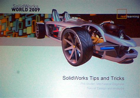 SolidWorks World Tech Session SolidWorks Tip Tricks SolidSmack