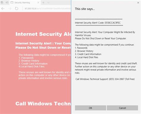 edge internet security alert microsoft community