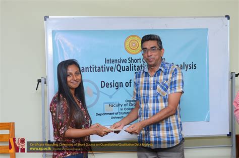 Certificate Awarding Ceremony Of Short Course On Data Analysis And Design Of Experiments 9