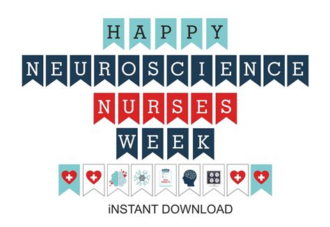 Neuroscience Nurses Week Banner Printable Happy Neuroscience Nurse