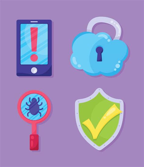 Cyber Security Tech Icons 11441566 Vector Art At Vecteezy