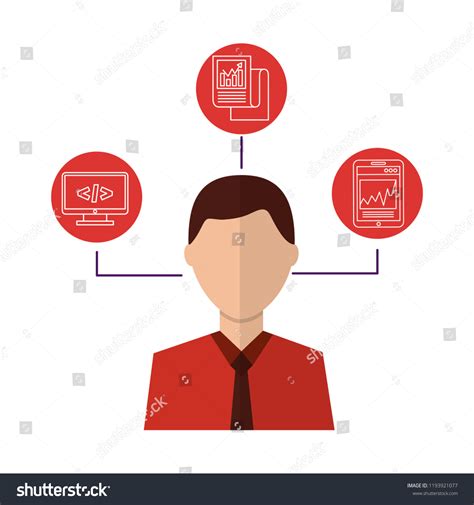Portrait Man Coding Programmer Stock Vector Royalty Free 1193921077