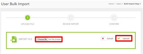 User Bulk Import Export