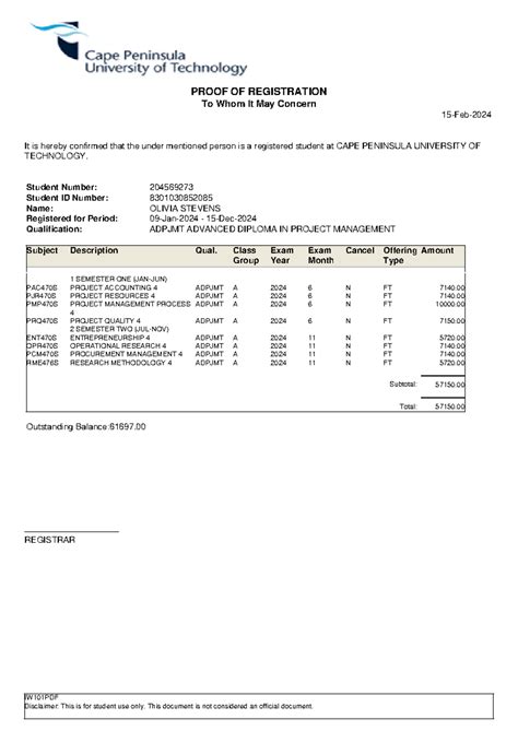 Proof Of Registration Proof Of Registration To Whom It May Concern 15