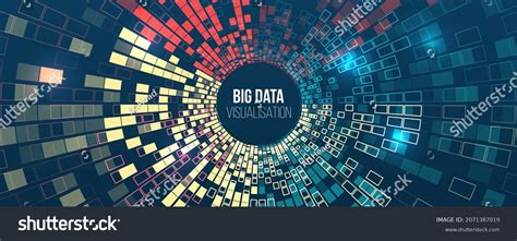 Big Data Visualization Processing Data Arrays Stock Vector Royalty