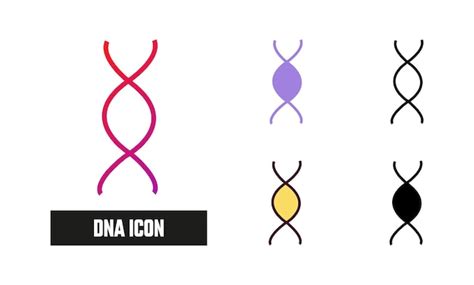 Premium Vector Dna Icon Set Vector Illustration