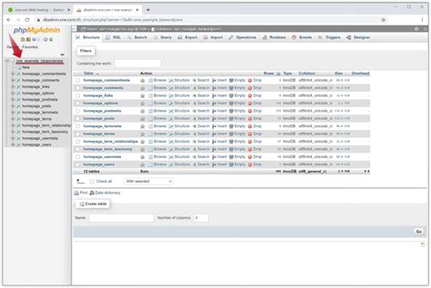 phpmyadmin gestión web de bases de datos mysql mysql ya