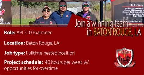 Now Hiring Api 510 Inspector Sentinel Integrity