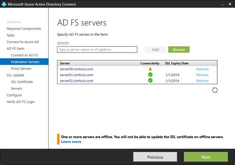 Microsft Azure Ad Connect Atualizar O Certificado Tlsssl Para Um Farm