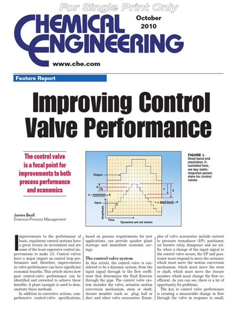 Improving Control Valve Performance Pdf Hydraulics
