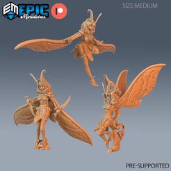 3d File Moth Warrior ‧ Dnd Miniature ‧ Tabletop Miniatures ‧ Gaming