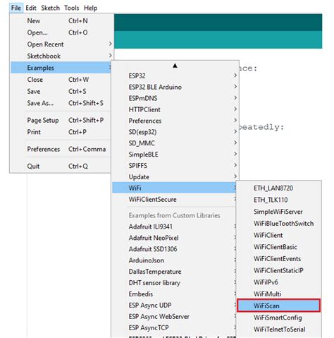 Can T Find My Arduino ESP Examples Programming Arduino Forum