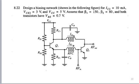 22 Design A Biasing Network Shown In The Following