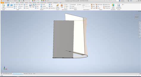 Solved Connecting Two Sheet Metal Faces With A Large Radius Bend When