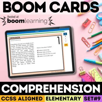 Reading Comprehension Task Cards With Text Dependent Questions Boom Cards