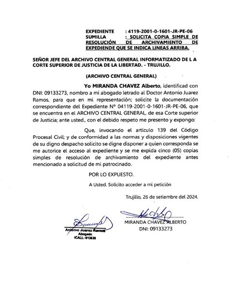 Solicito Copias Simples Pdf