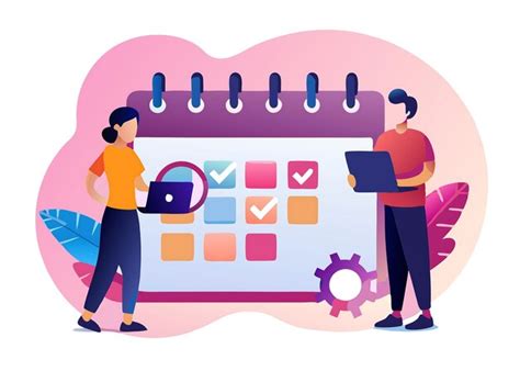 Scheduling And Planning Concept With A Calendar And Team Collaboration Premium Ai Generated Vector