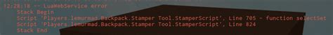 Luawebservice Error 2112020 Scripting Support Developer Forum