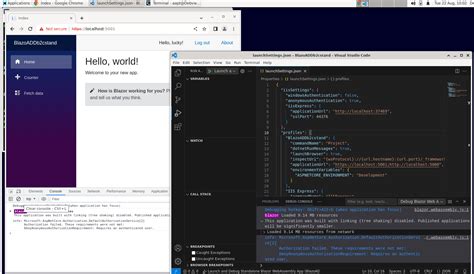 Linux After Logging Into The AAD AADB2C Standalone Project Account