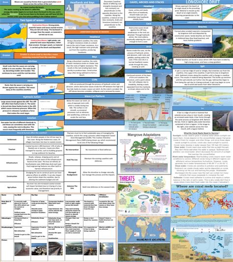 Coasts Knowledge Organiser Igcse Download Free Pdf Erosion Coral Reef