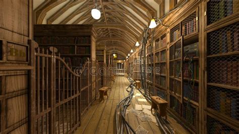 3d Rendering Of The Reference Room Stock Illustration Illustration Of