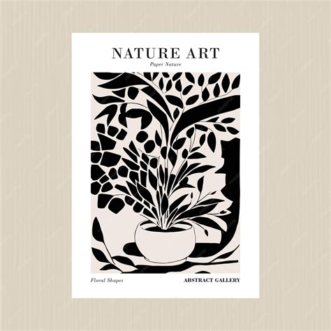 Premium Vector Paper Nature Cutouts Composition Printable Poster