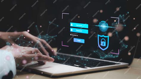 Premium Photo Person Touching Protecting Personal Information By Fingerprint Scanning Online